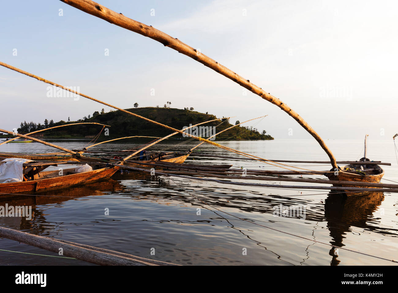 Fishing boats, Lake Kivu, Gisenyi, Rwanda, Africa Stock Photo - Alamy