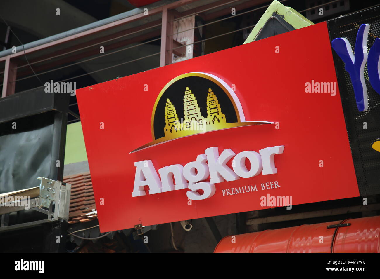 Angkor Beer Advertisement Stock Photo - Alamy