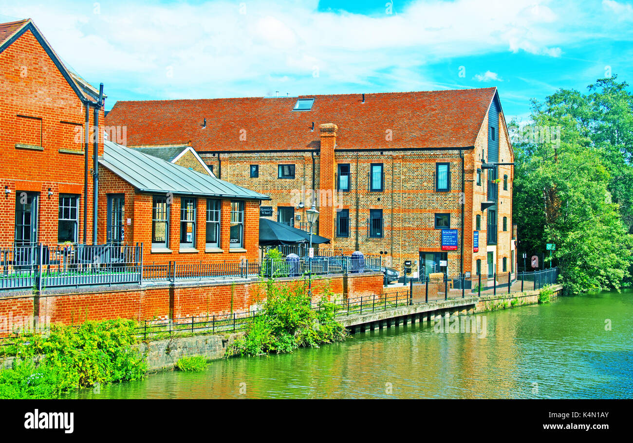 Buildings By the River Medway, Tonbridge, Ken,t England Stock Photo - Alamy