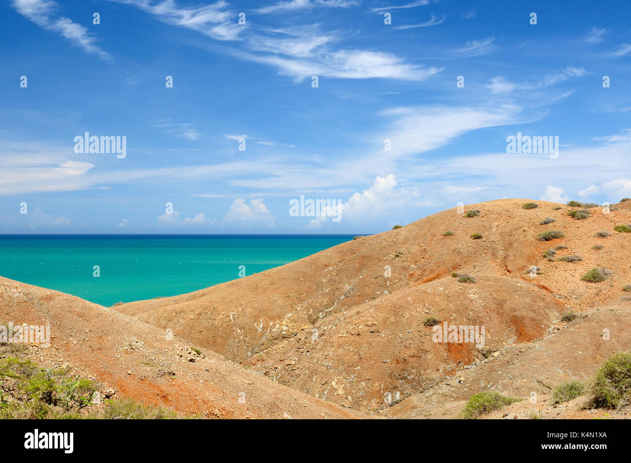 Colombia, wild coastal desert of Penisula la Guajira near the Cabo de ...