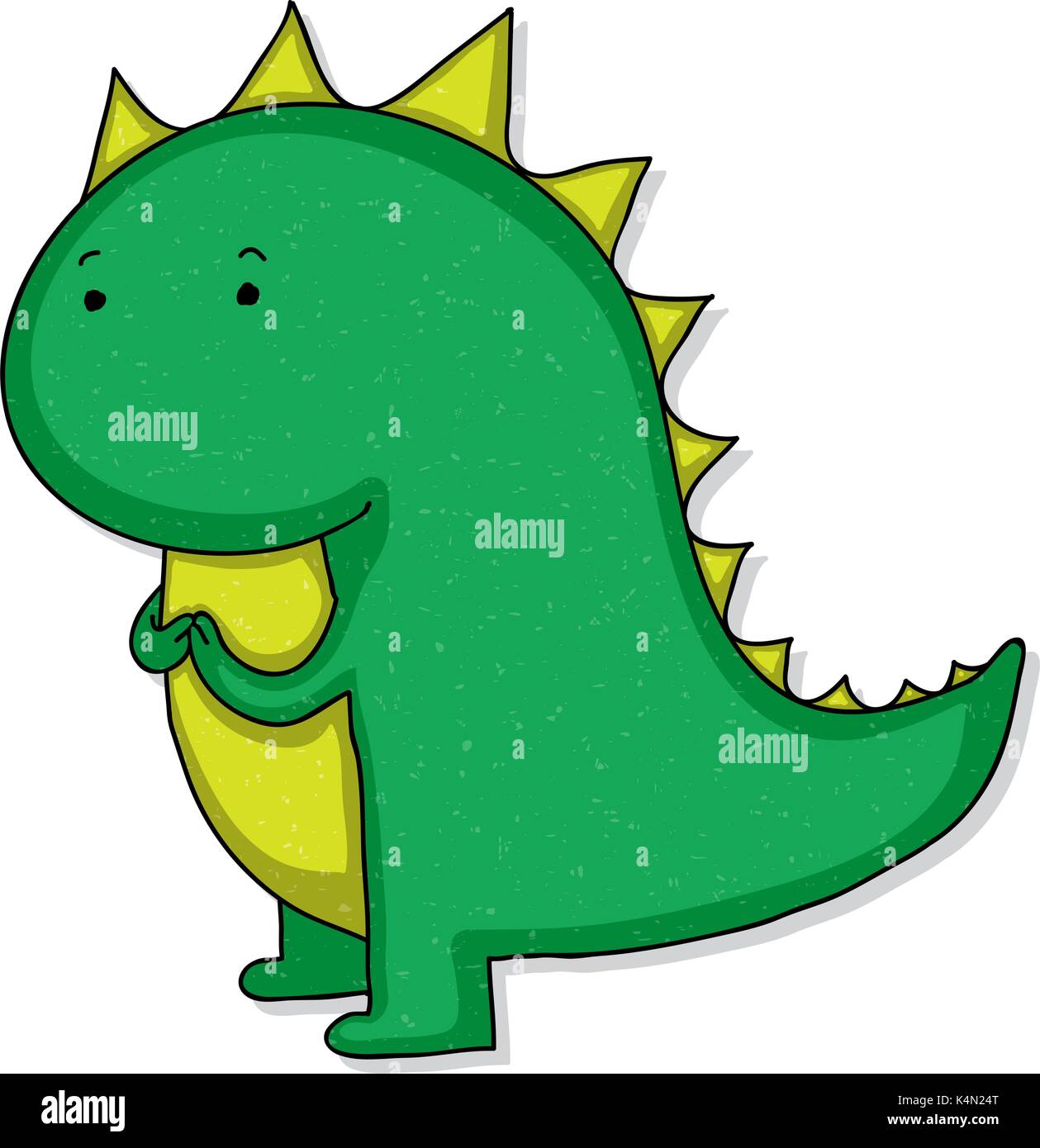 Funny childish cartoon baby dinosaur Stock Vector Image & Art - Alamy