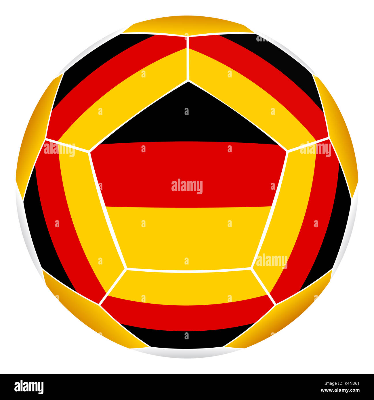 Soccer ball with German flag isolated on white background Stock Photo ...
