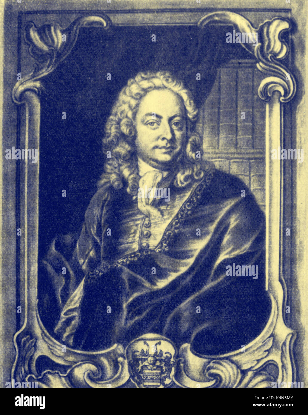 Johann Mattheson, portrait. German composer, theorist and lexicographer ...