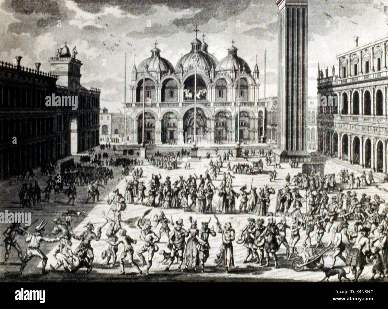 VENICE - CARNIVAL, c1600 Carnival in Piazza San Marco. St Marks. St ...