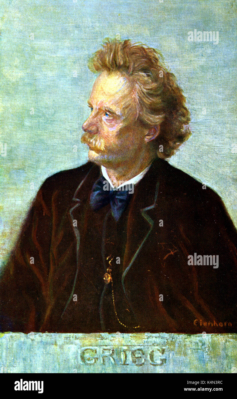 Edvard GRIEG'S portrait Norwegian composer (1843-1907 Stock Photo - Alamy