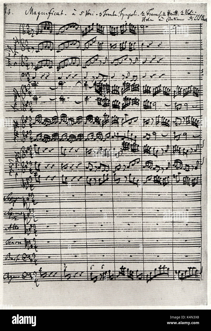 BACH, Johann Sebastian - MAGNIFICAT in D Autograph score of the ...