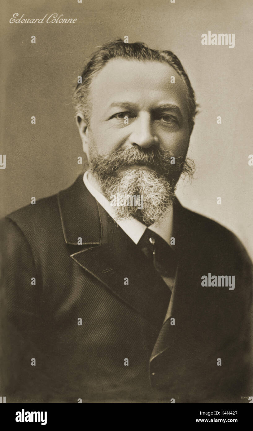 COLONNE, Edouard - portrait - French conductor and violinist, 1838-1910 ...