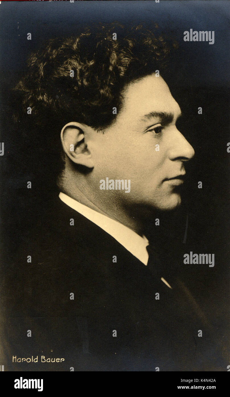 Harold Bauer - profile portrait. English Pianist (1873-1951 Stock Photo ...