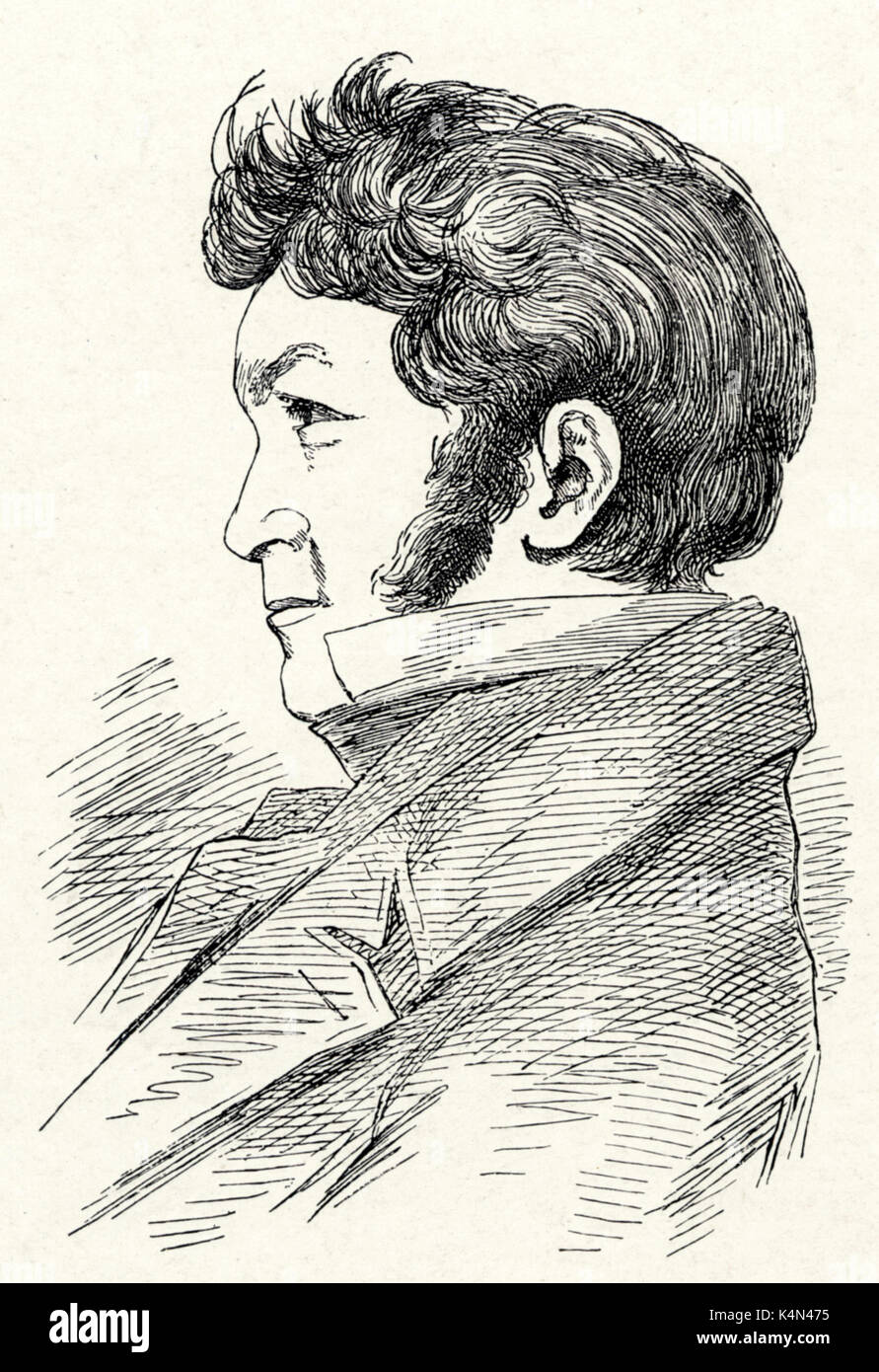 BEETHOVEN, Ludwig van from a drawing by Julius Schnorr von Carolsfeld ...