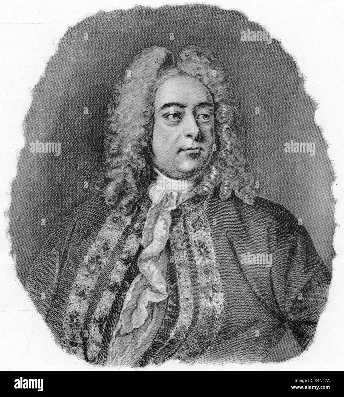 George frederick handel or george frideric handel Black and White Stock ...