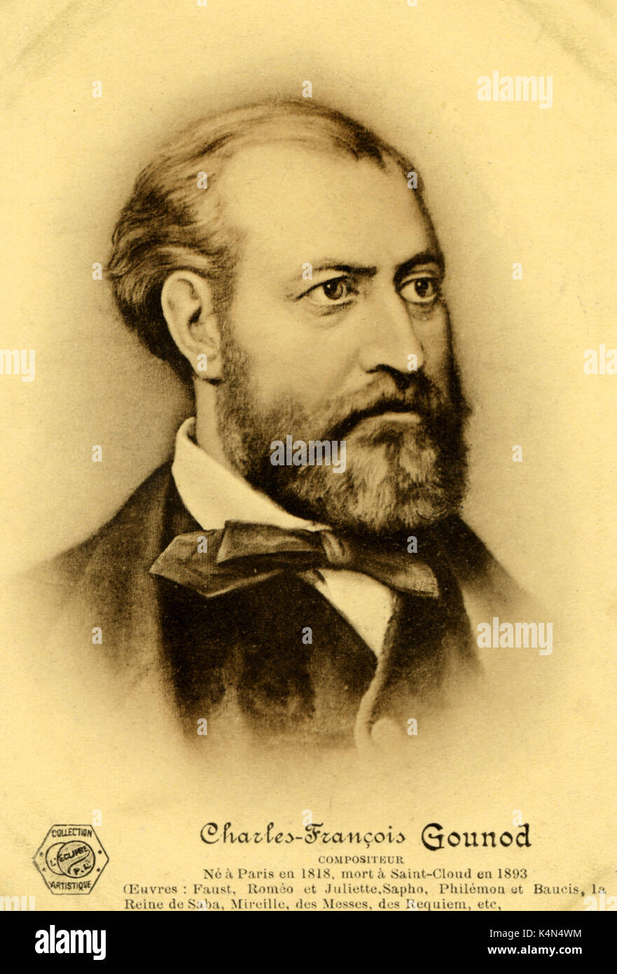 Charles Francois GOUNOD portrait French Composer (1818-1893 Stock Photo ...