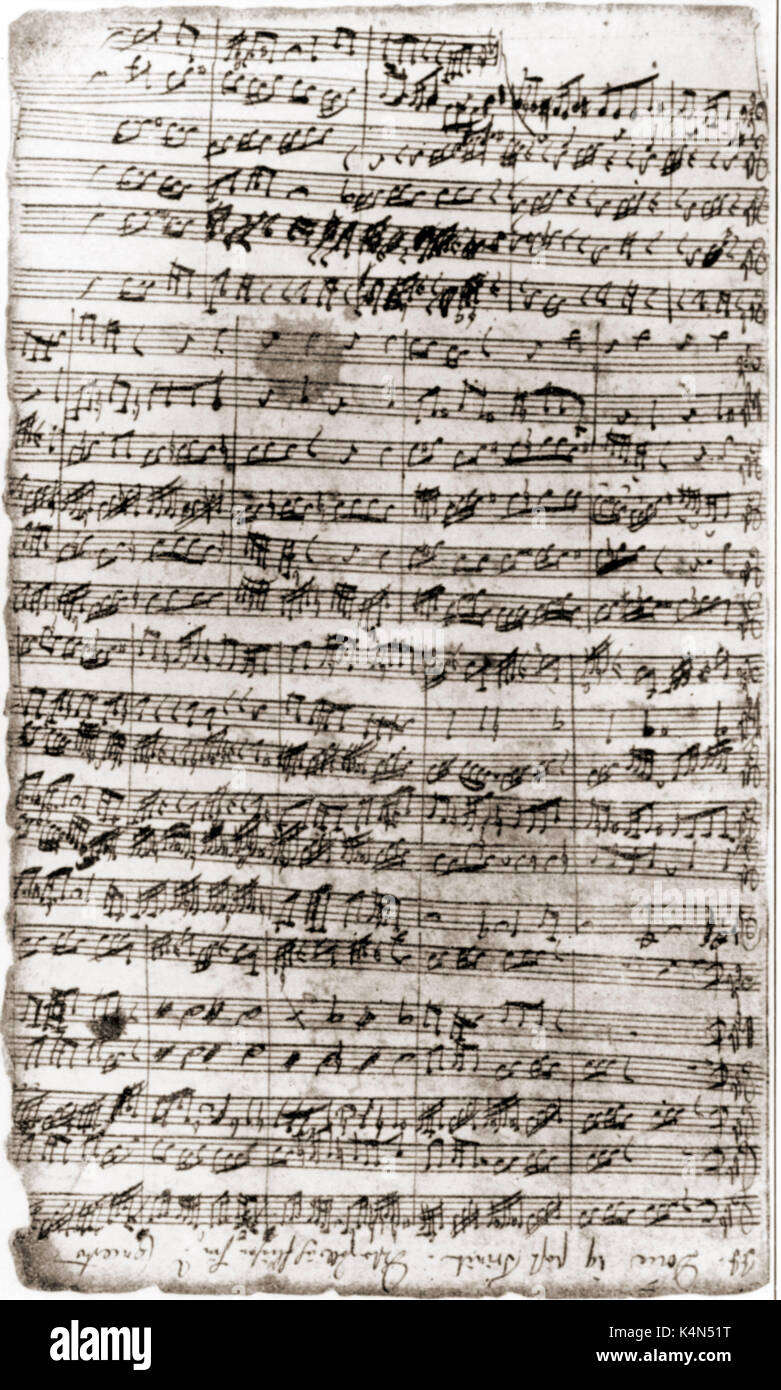 Johann Sebastian Bach - CANTATA, BWV 5 Handwritten score for his Church ...