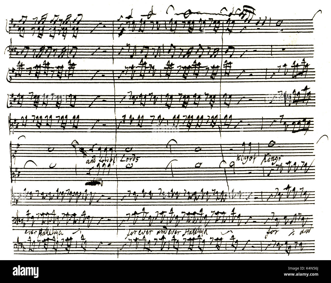 Manuscript hand classical music handel hi-res stock photography and ...