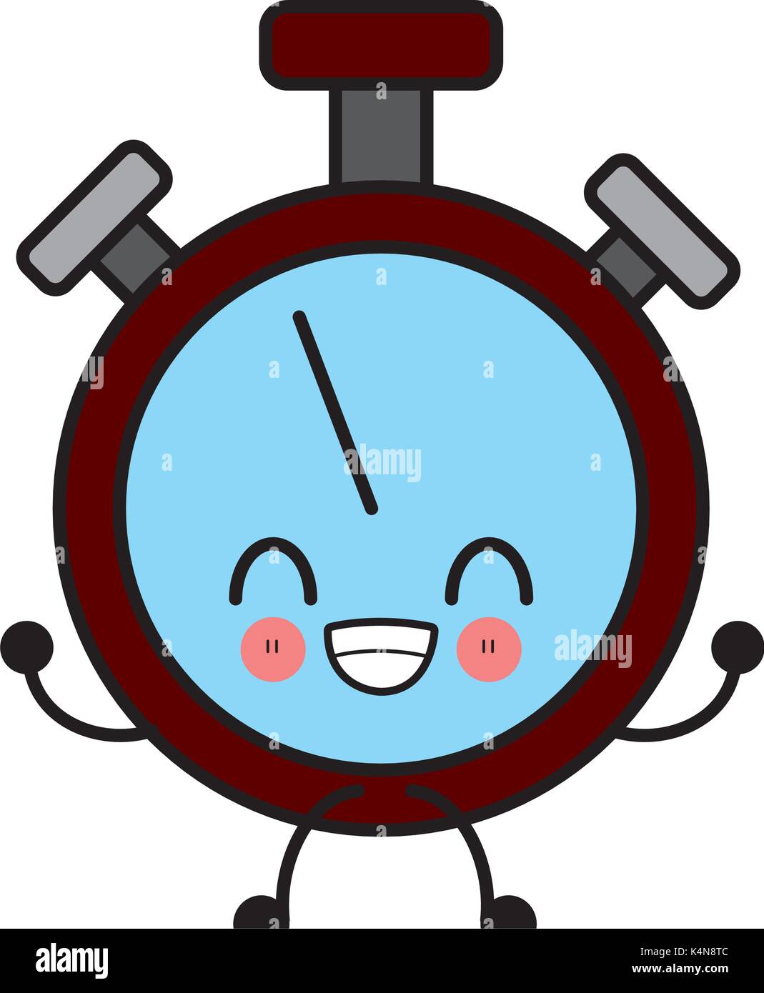 Timer chronometer symbol cute kawaii cartoon Stock Vector Image & Art ...