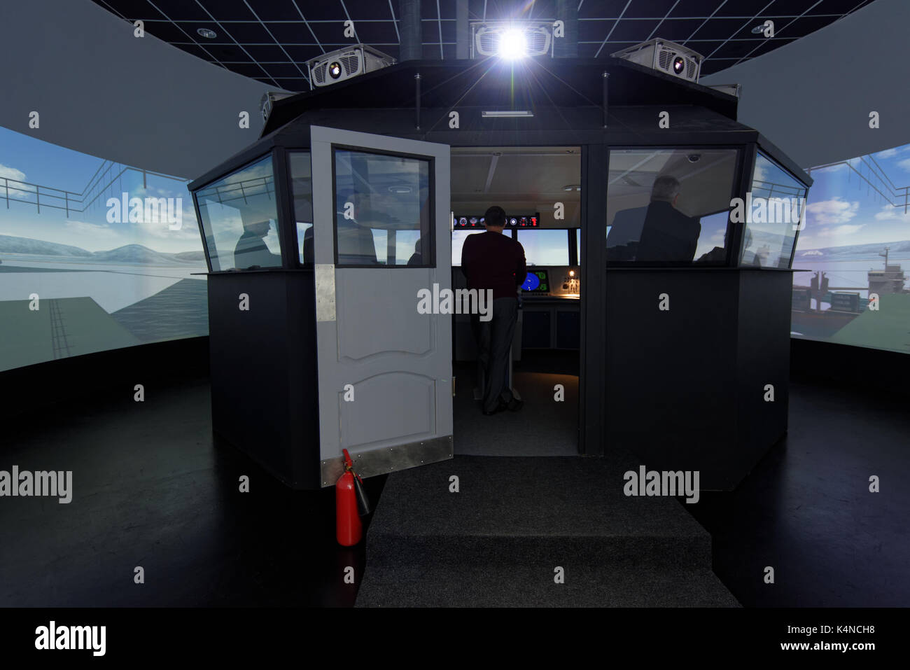 St. Petersburg, Russia - September 22, 2015: Marine simulator in the ...