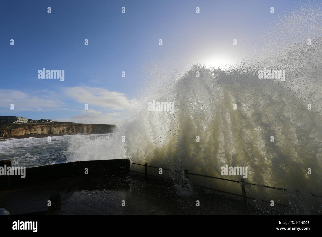 Storm causes huge waves hi-res stock photography and images - Alamy
