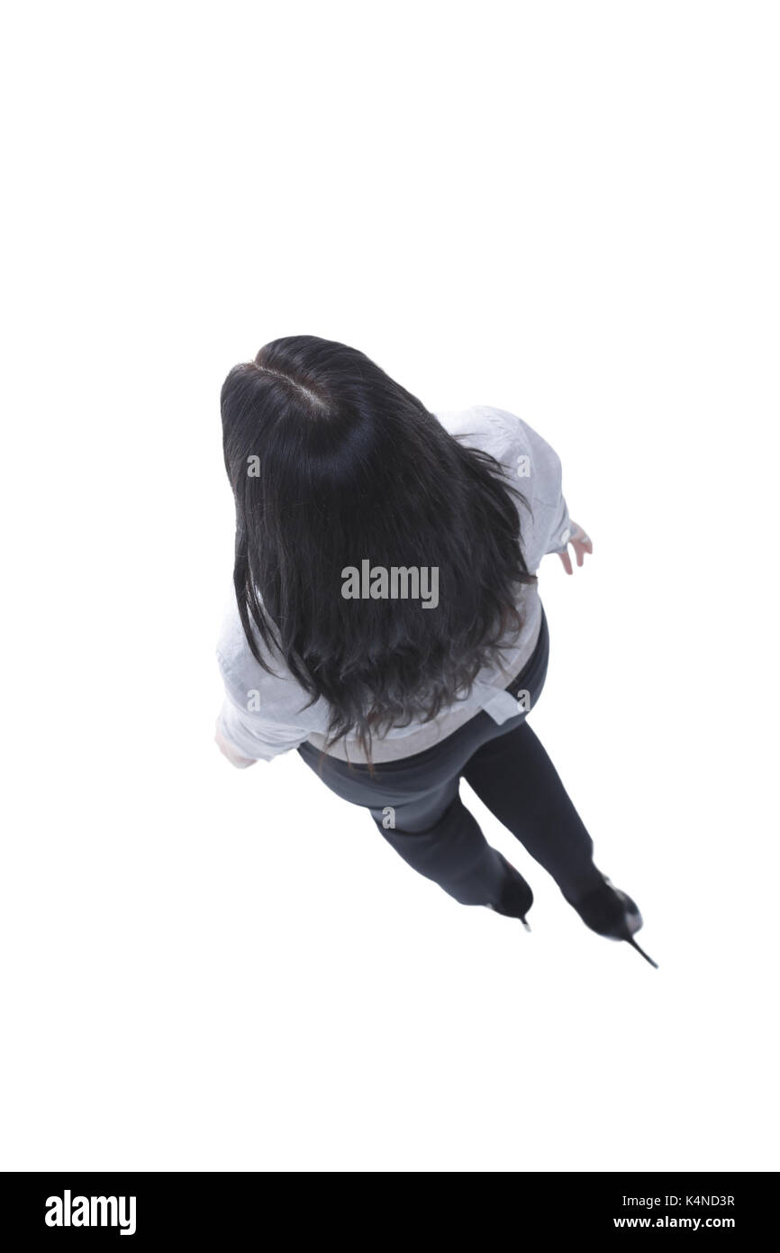 modern woman. in full growth. view from above. business concept Stock ...