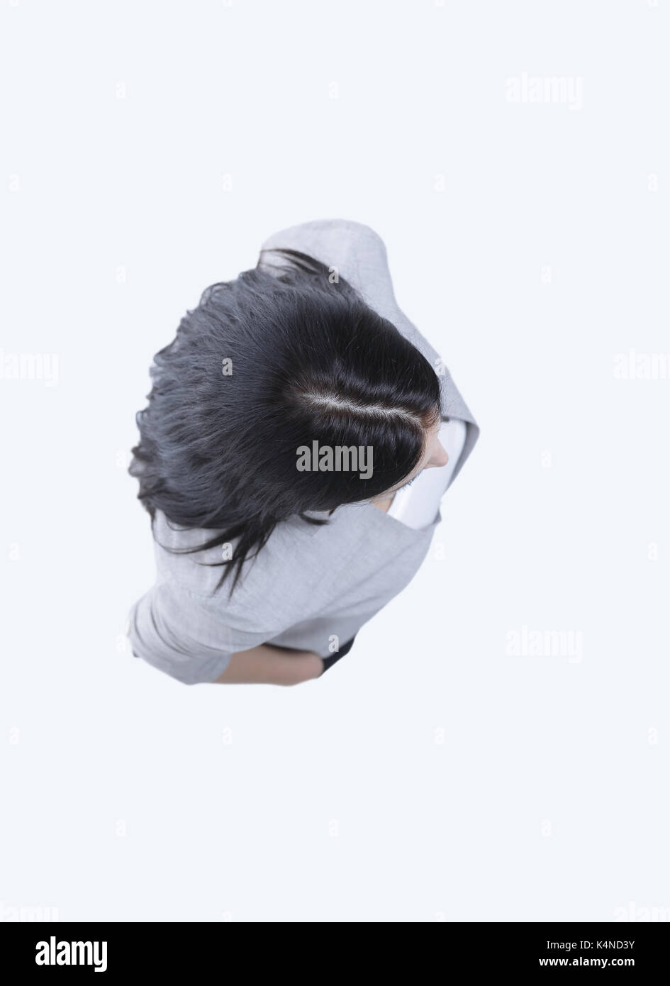 modern woman. in full growth. view from above. business concept Stock ...