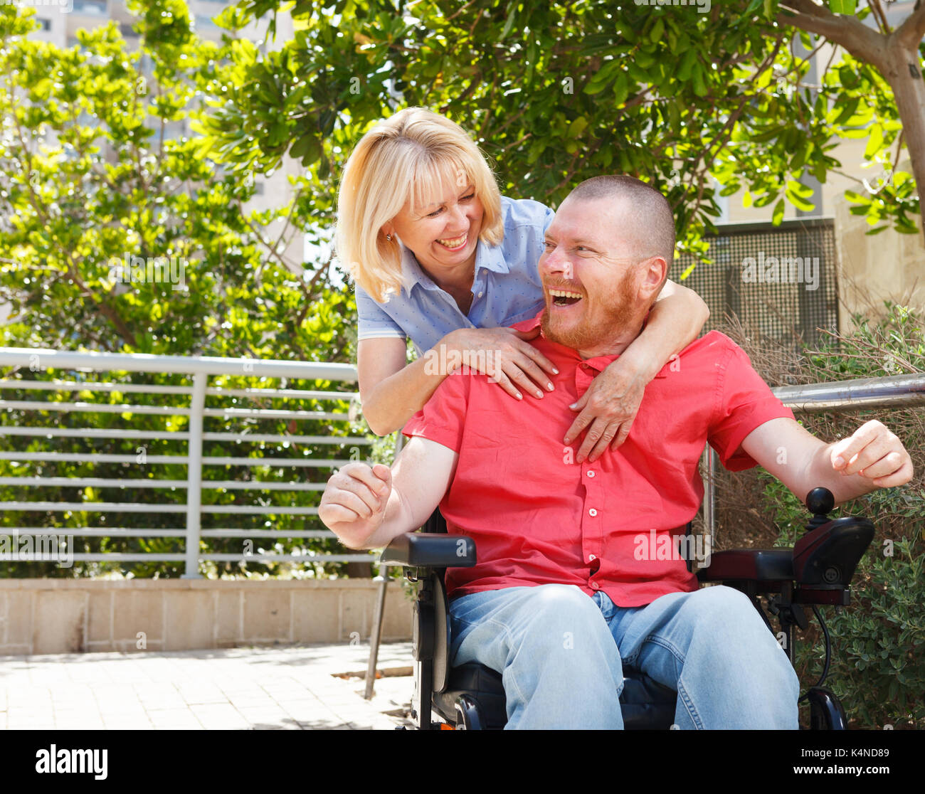 Lifestile of real disabled man on the wheelchair Stock Photo - Alamy