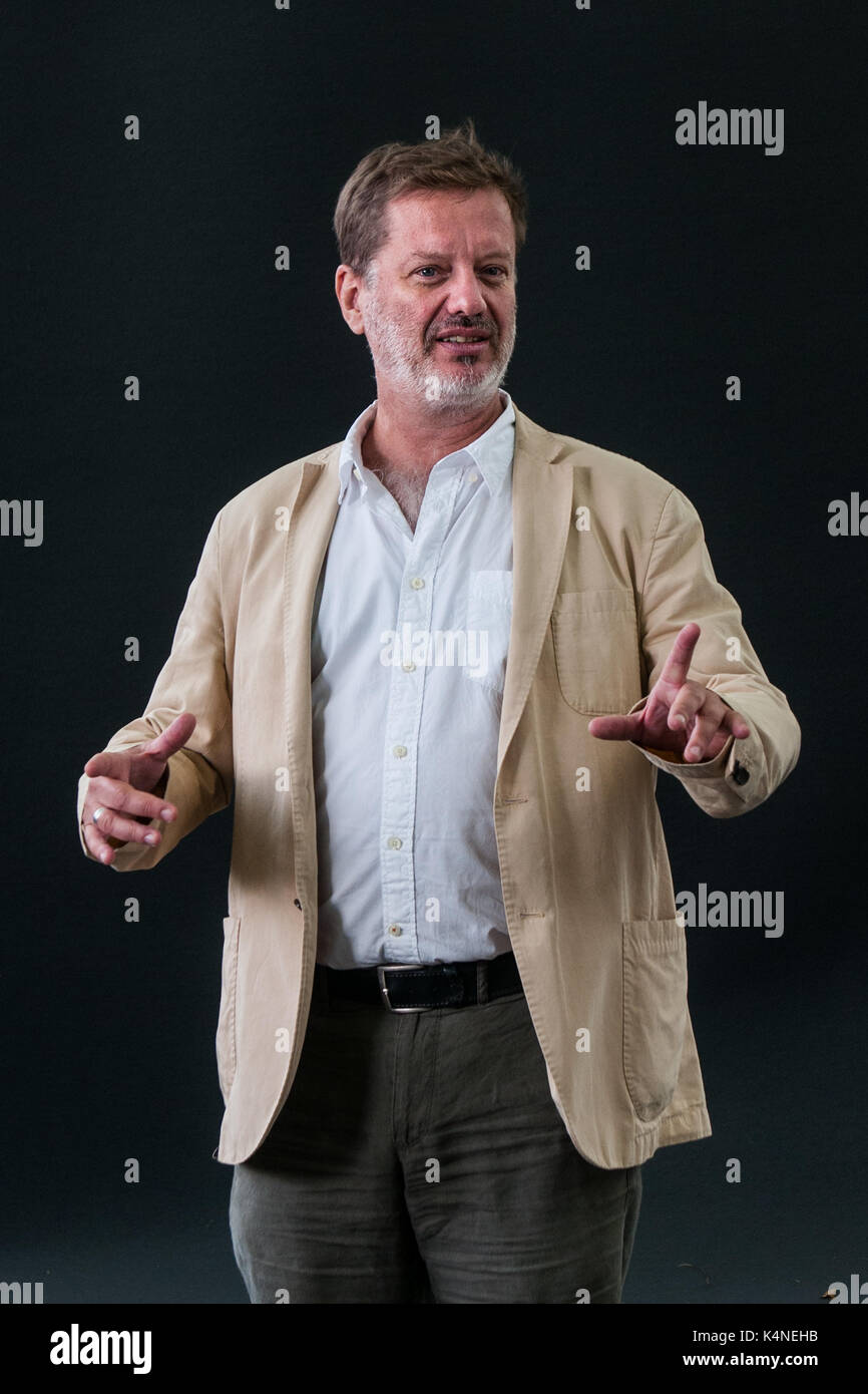 French novelist and biology teacher Alexis Jenni attends a photocall ...