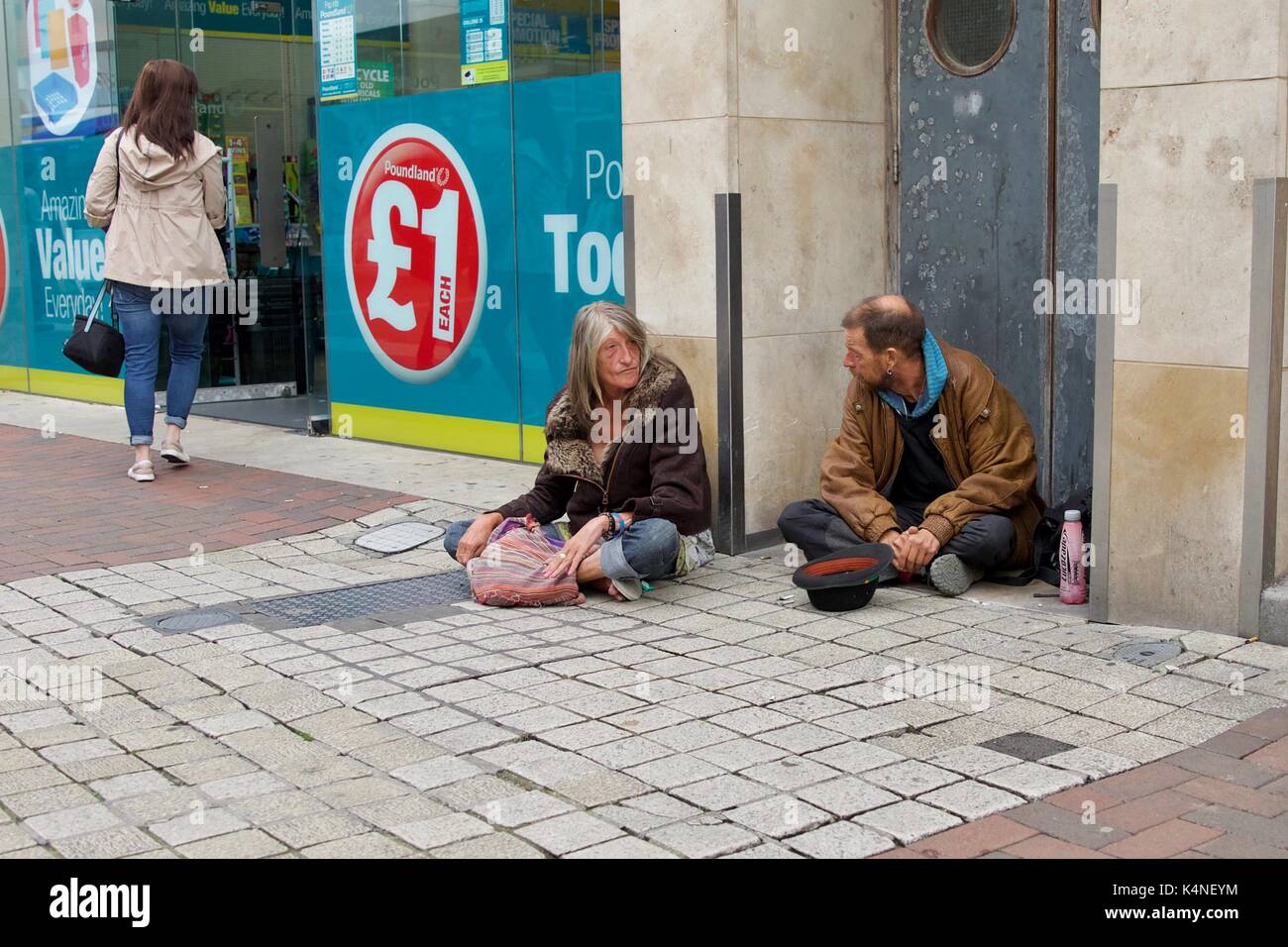 Homeless people on the streets Stock Photo - Alamy