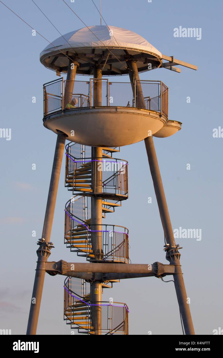 Zip wire tower on Bournemouth pier Stock Photo - Alamy