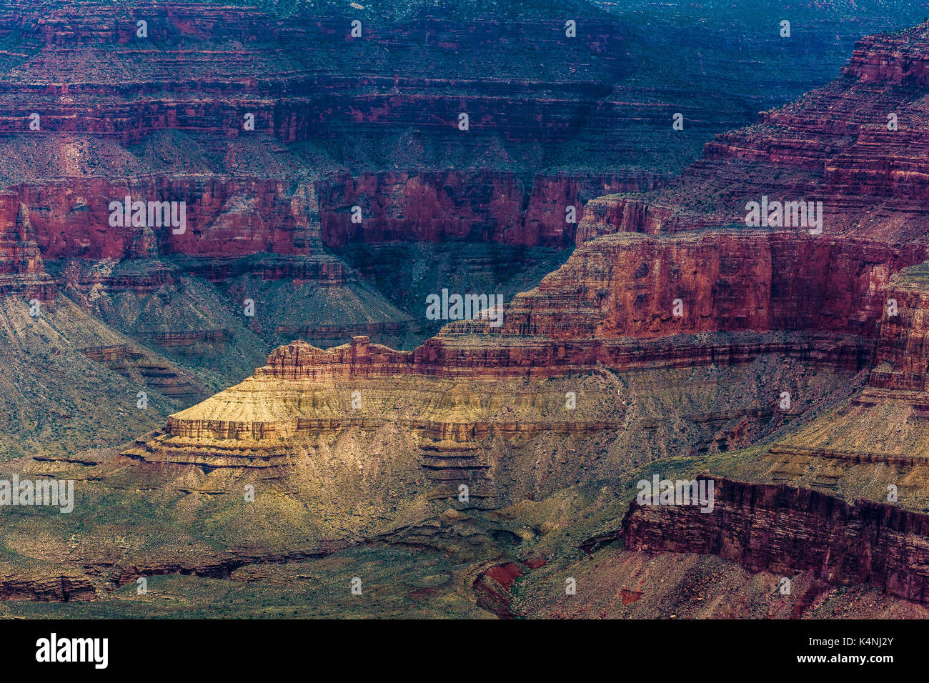 rock formations above Colorado River at Grand Canyon, Arizona Stock ...