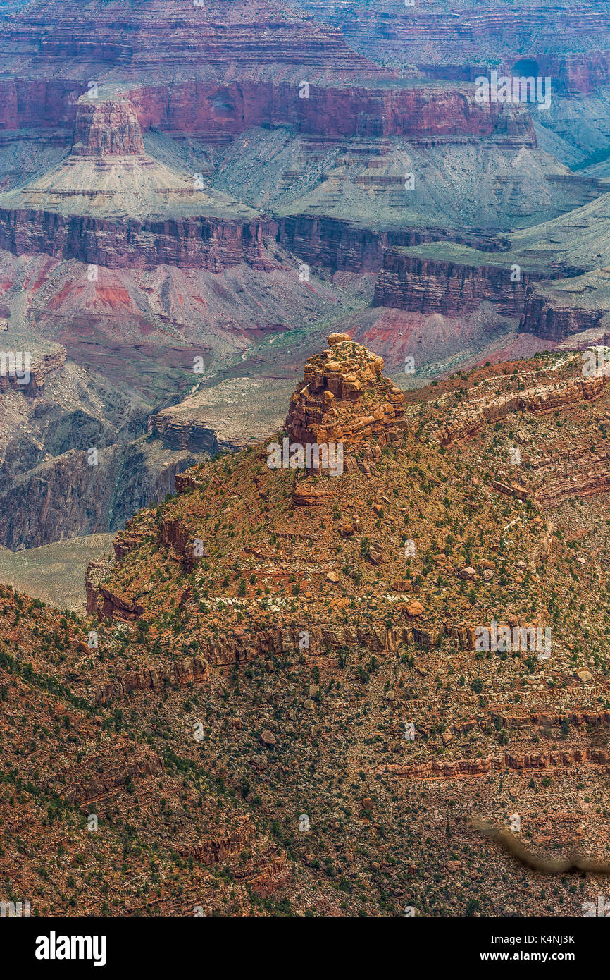 rock formations above Colorado River at Grand Canyon, Arizona Stock ...