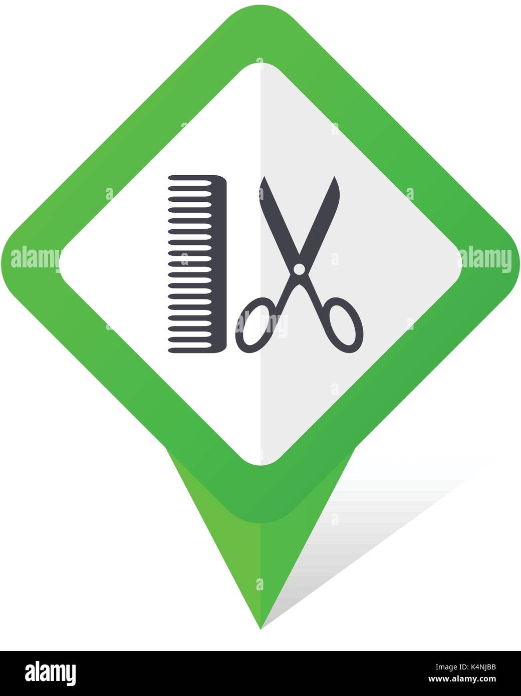 Map pin symbol scissors icon Stock Vector Images - Alamy