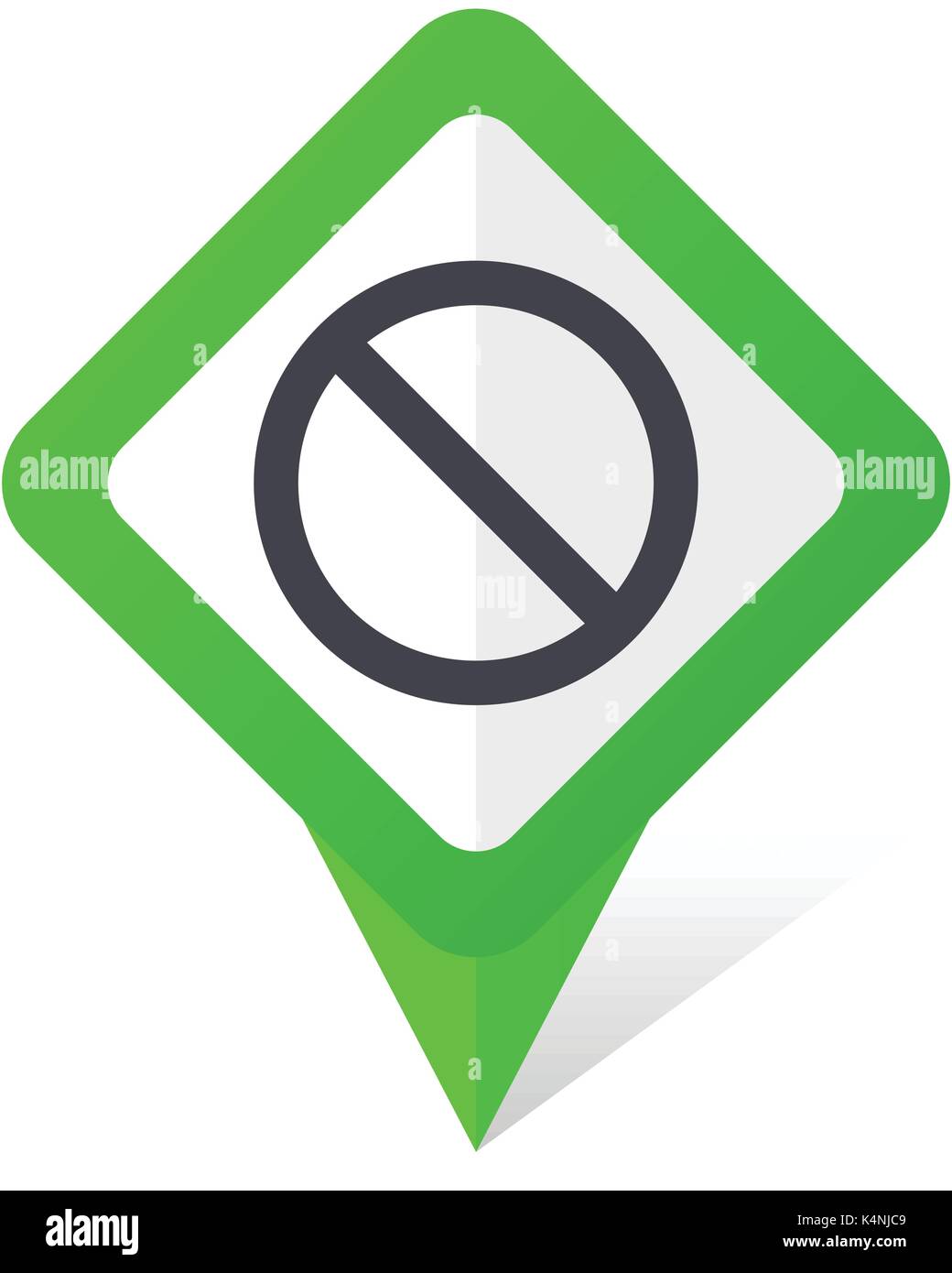 Access denied green square pointer vector icon in eps 10 on white ...