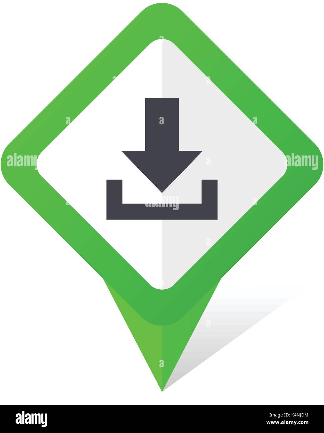 Download green square pointer vector icon in eps 10 on white background ...
