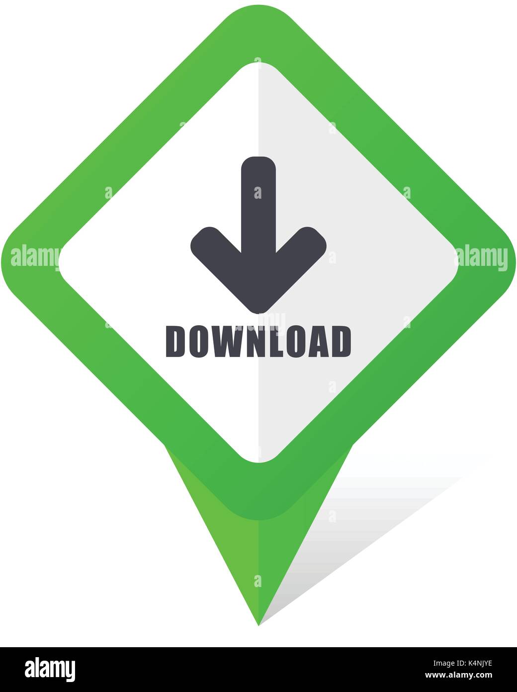 Download green square pointer vector icon in eps 10 on white background ...