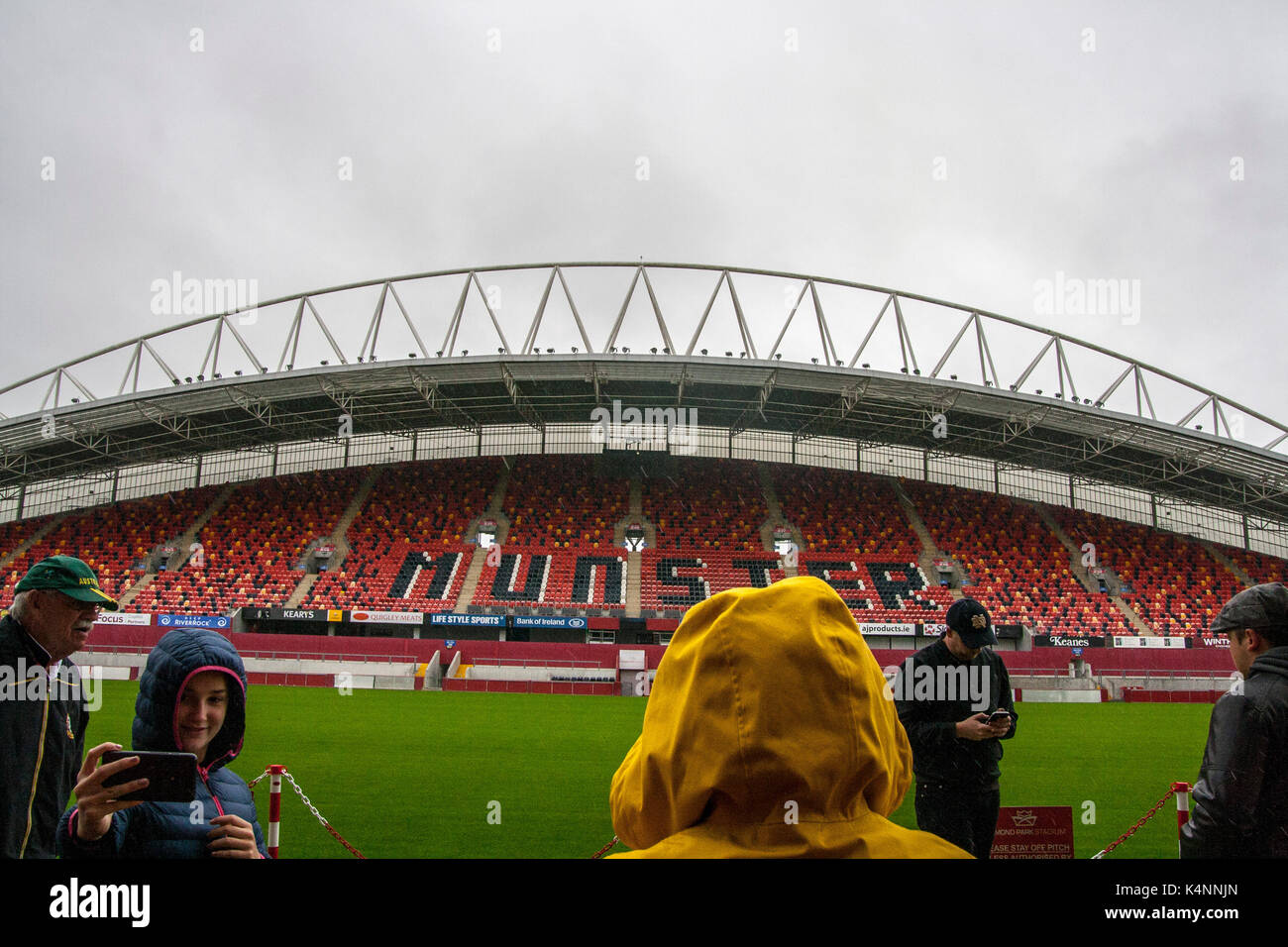 Munster Rugby, Thomond Park Stadium tour, Limerick, Ireland Stock Photo ...