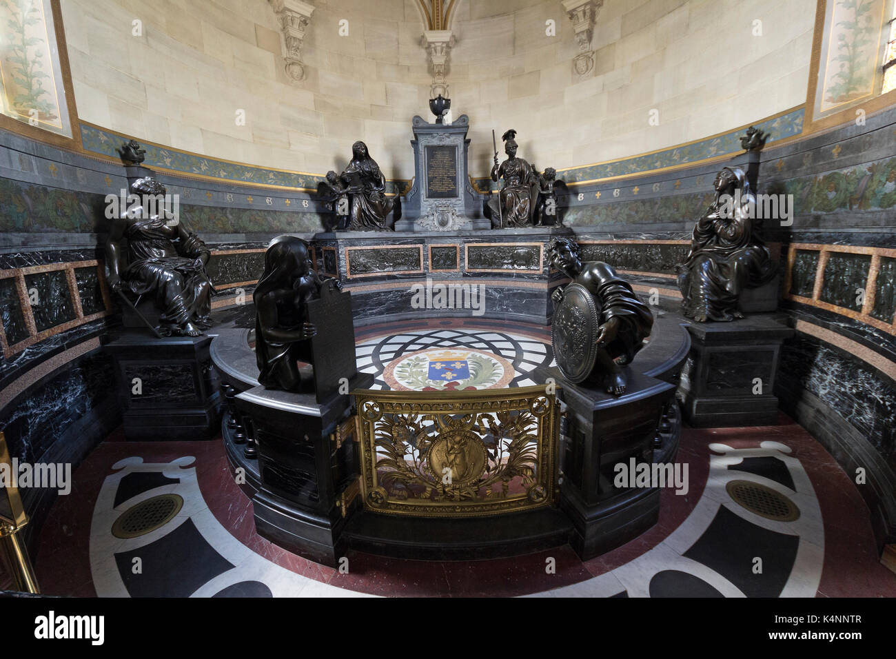 CHANTILLY, FRANCE - JUNE 2014; Inside the park of the Castle of ...