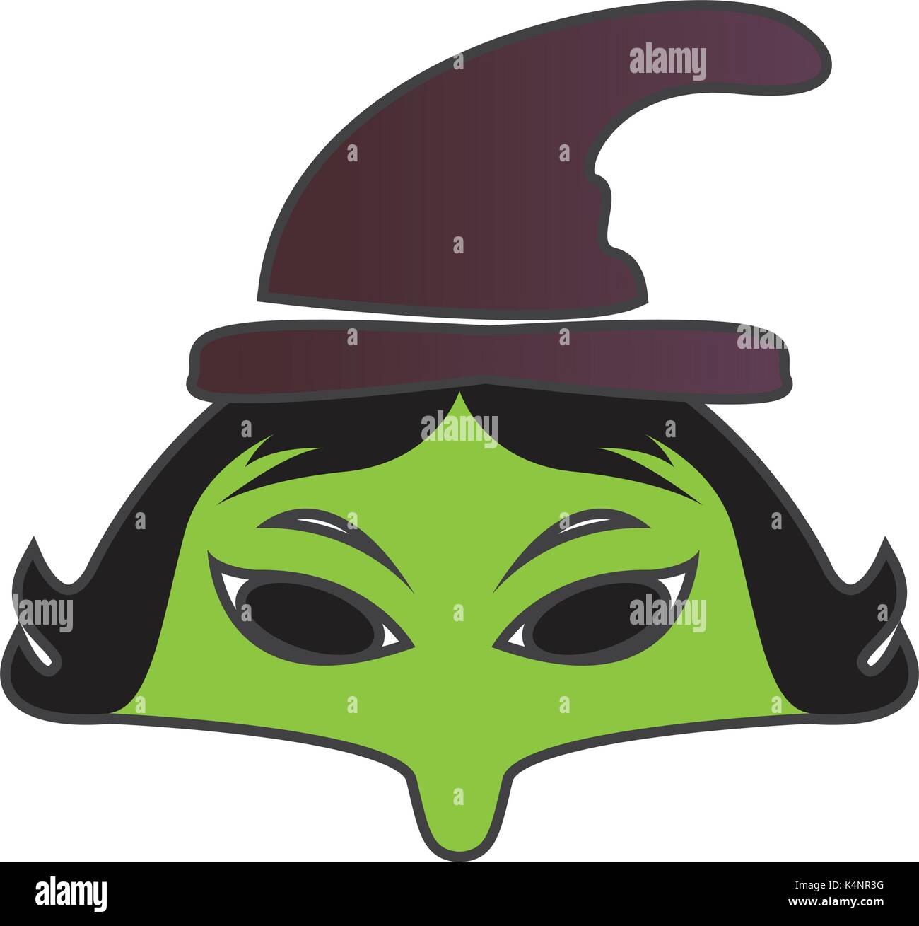 Halloween witch mask Stock Vector Image & Art - Alamy