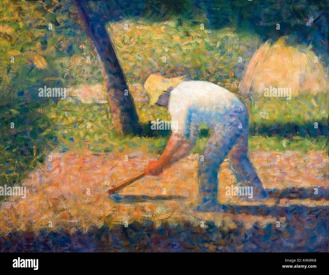 Peasant with Hoe, by Georges Seurat, 1882, Solomon R. Guggenheim Museum ...