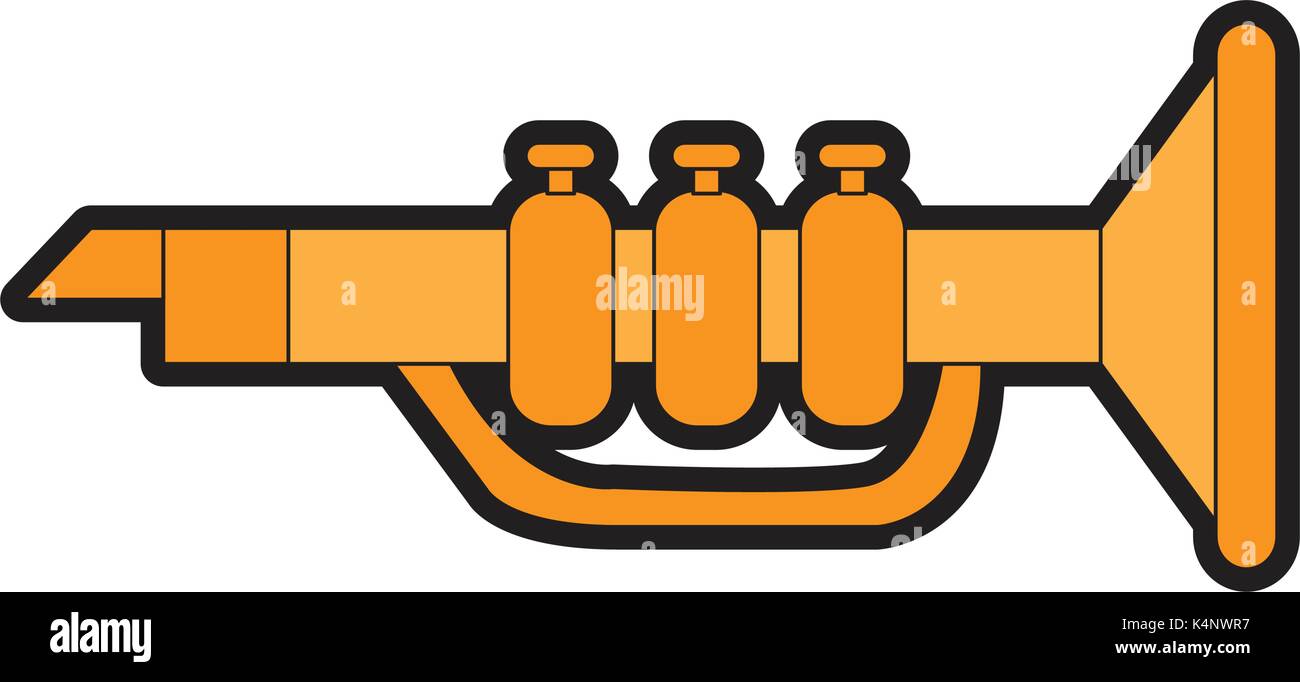 Trumpet outline Stock Vector Images - Alamy