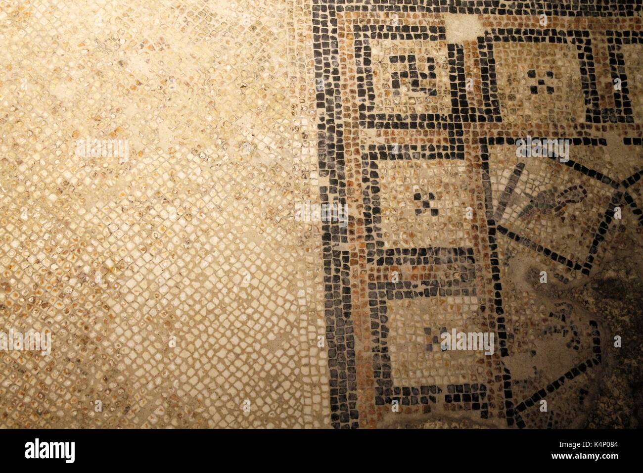 Detail of beautiful old mosaic adorned ancient floor Stock Photo - Alamy