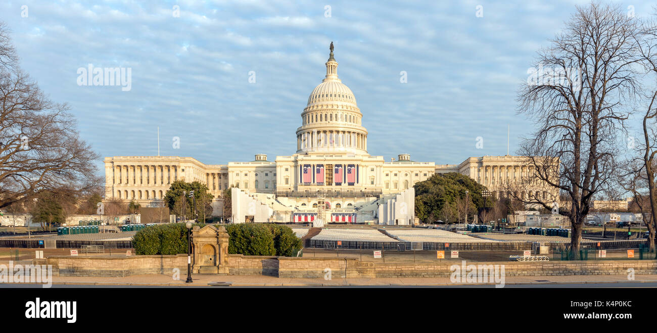 The West side of the US Capitol Building as it is prepared for the 58th ...