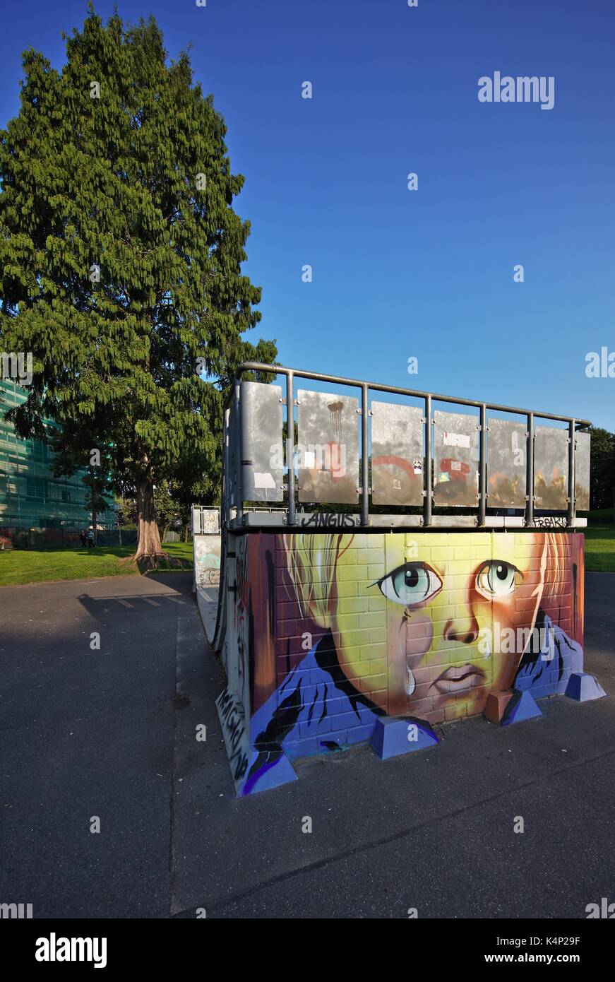 Half pipe with crying boy, cologne, Germany Stock Photo - Alamy