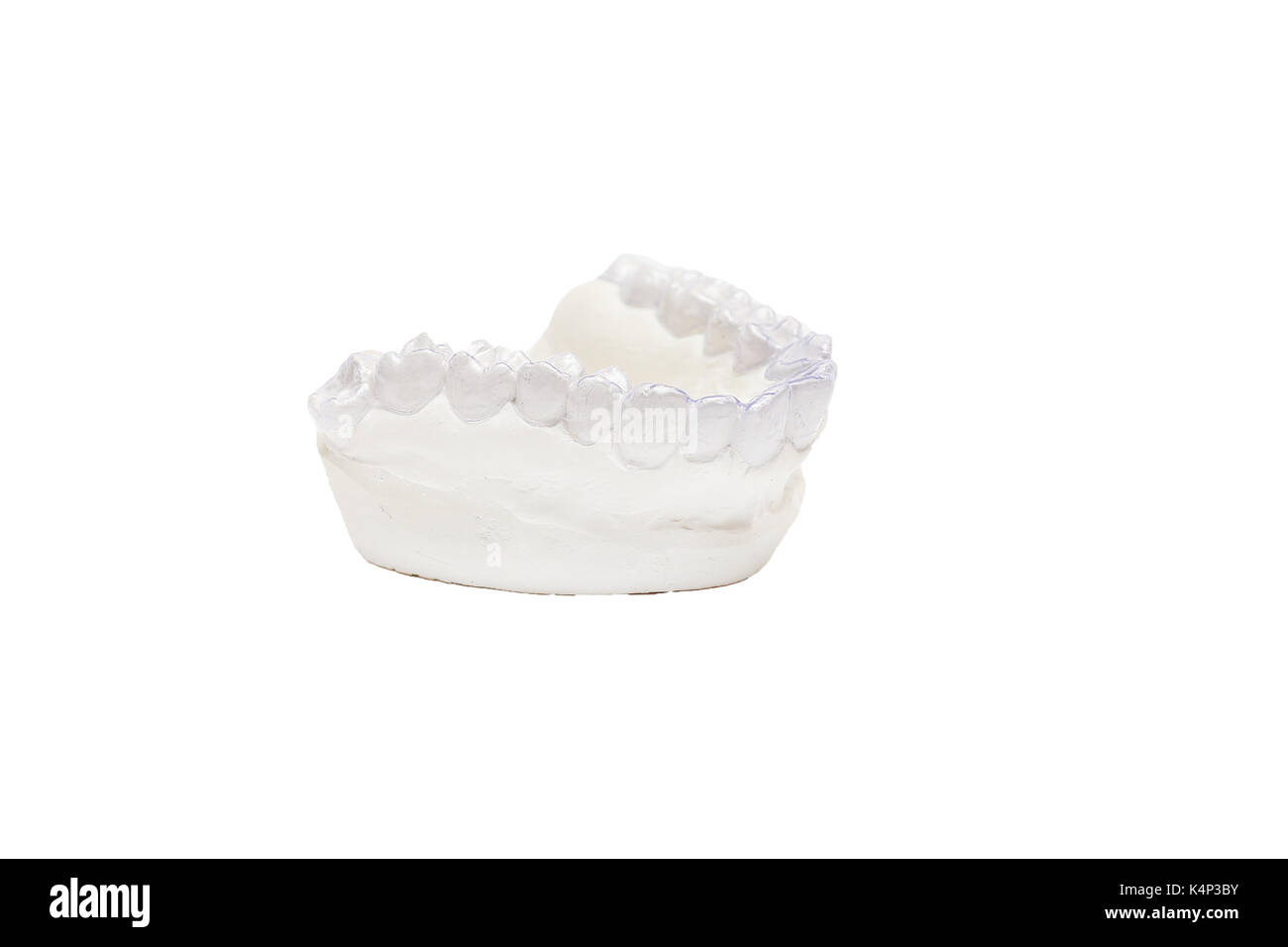 Close-up individual tooth tray Orthodontic dental theme. Invisible ...