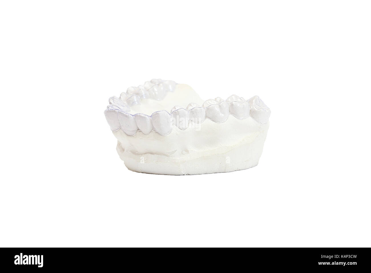 Close-up individual tooth tray Orthodontic dental theme. Invisible ...