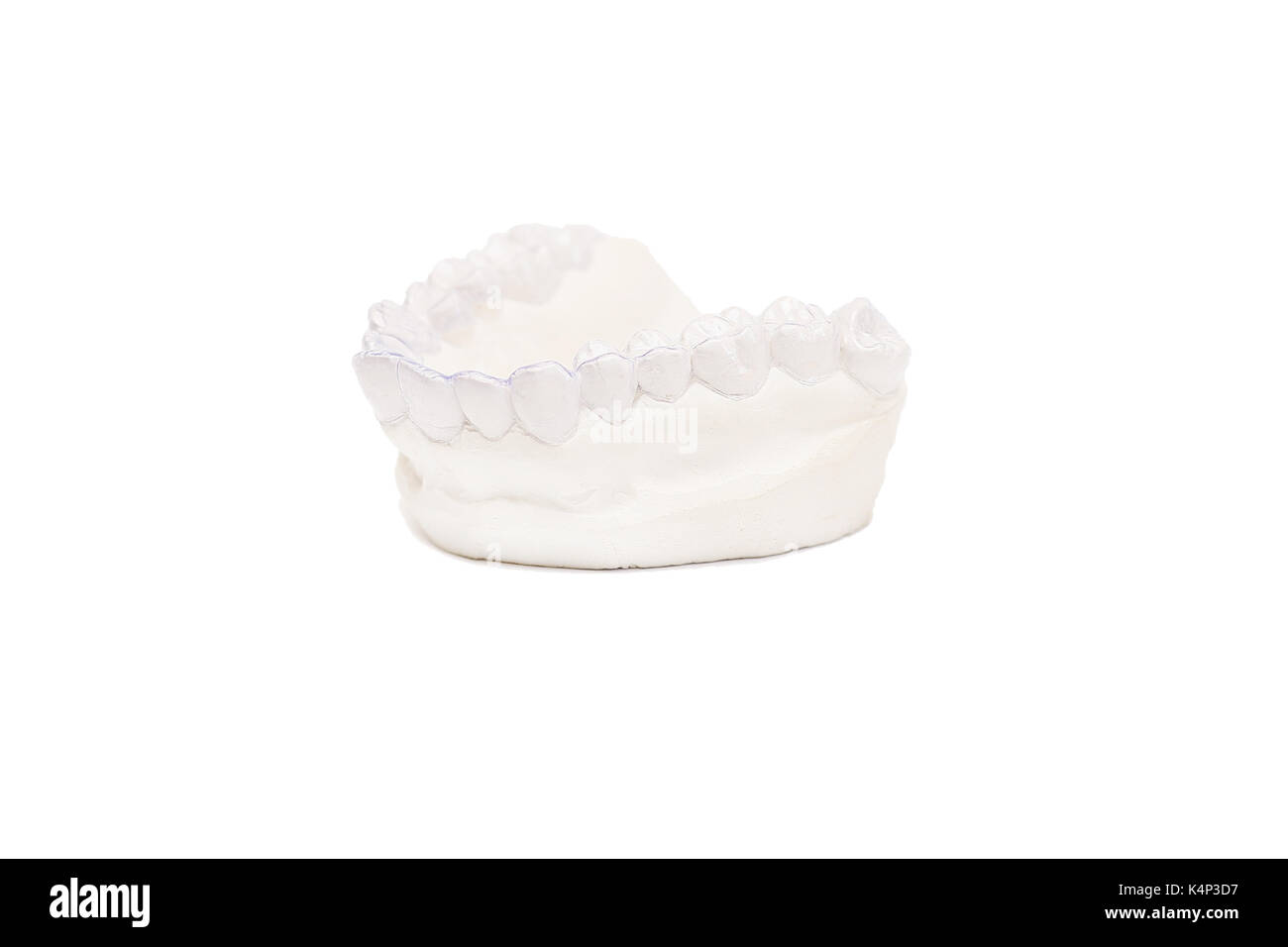 Close-up individual tooth tray Orthodontic dental theme. Invisible ...