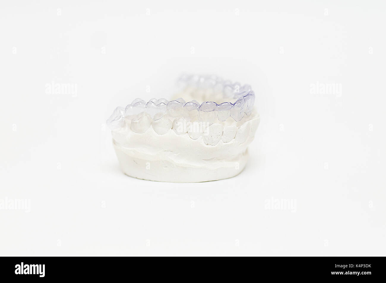 Close-up individual tooth tray Orthodontic dental theme. Invisible ...