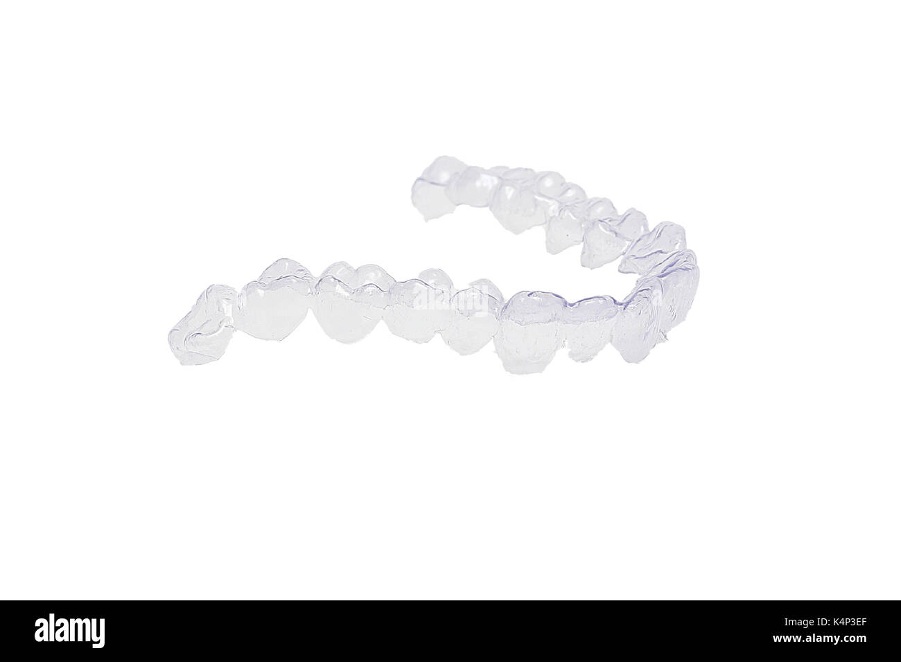 Close-up individual tooth tray Orthodontic dental theme. Invisible ...