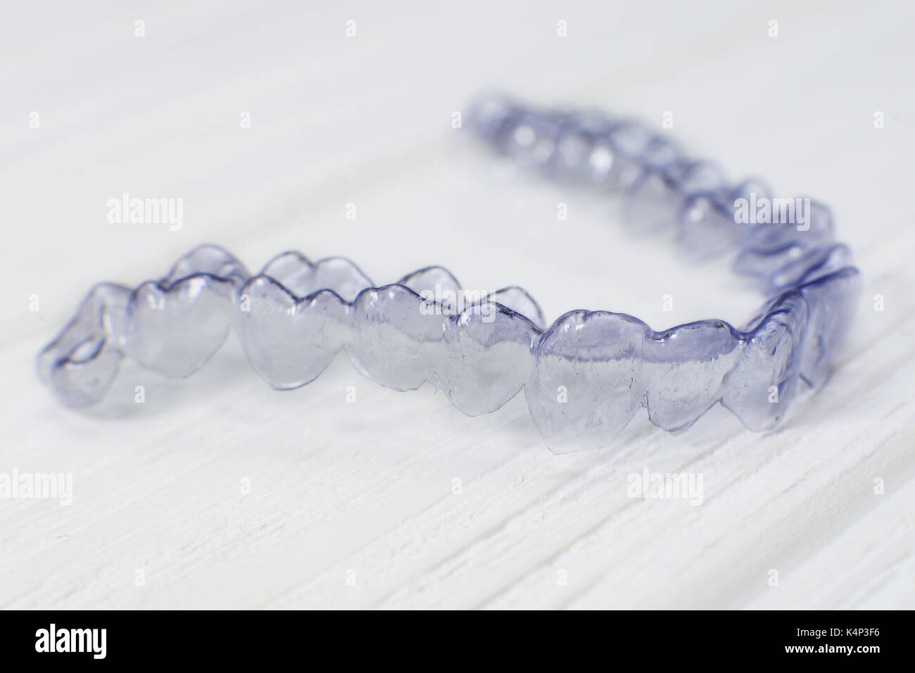 Close-up individual tooth tray Orthodontic dental theme. Invisible ...