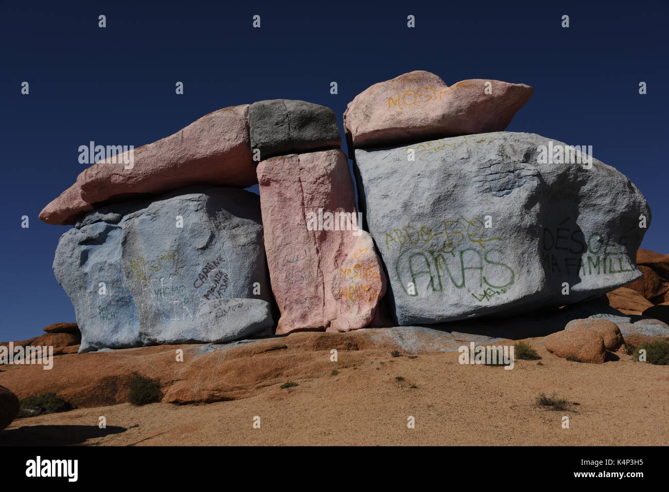 Painted Rocks, Tafraoute, Morocco, Africa Stock Photo - Alamy