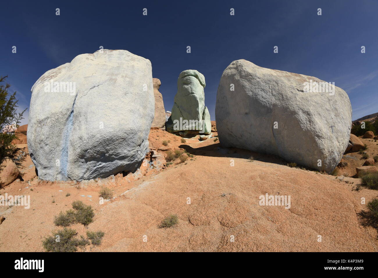 Painted Rocks, Tafraoute, Morocco, Africa Stock Photo - Alamy