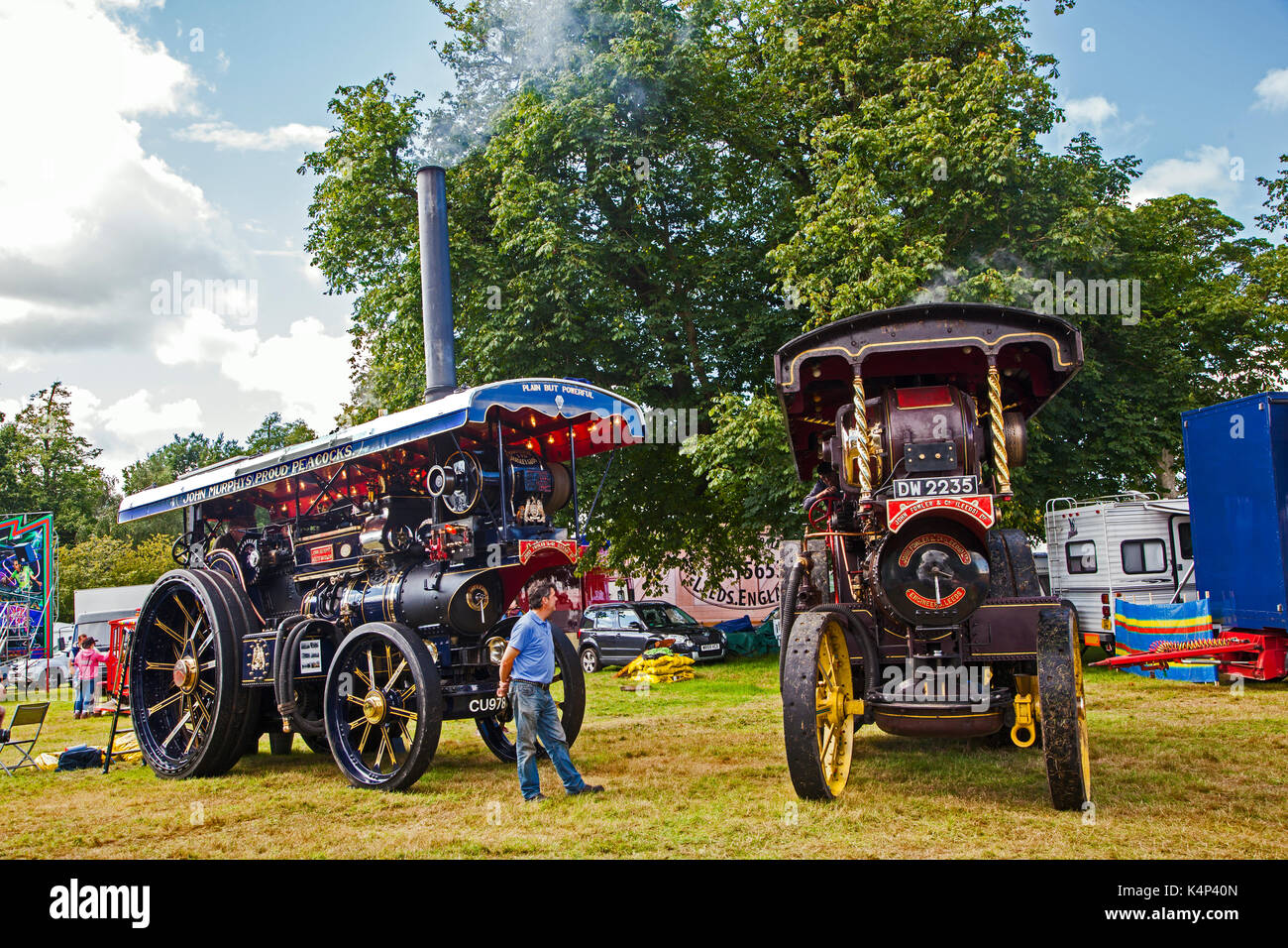 Vintage steam traction engine and steam roller rally at Astle park ...