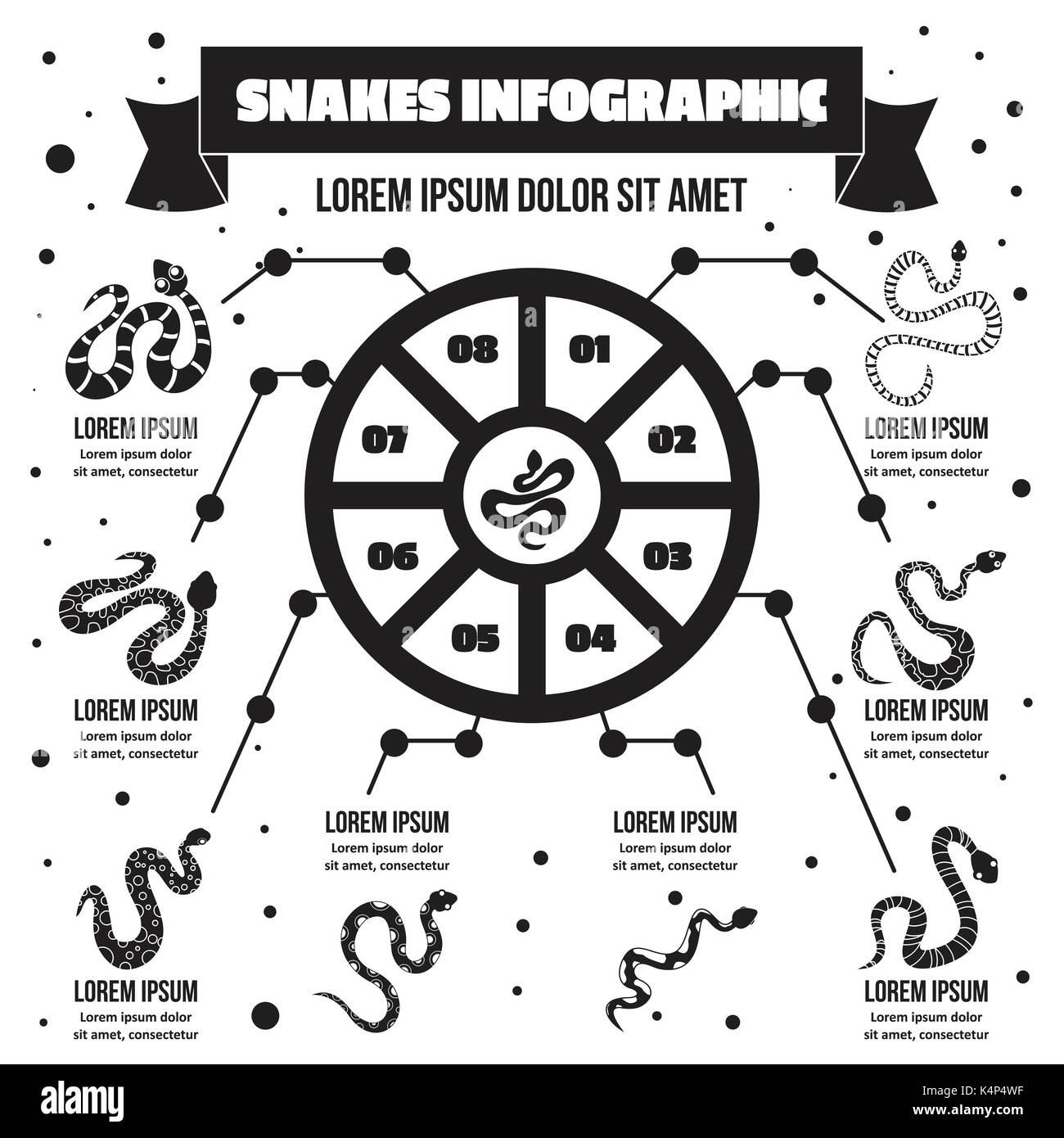 Snake infographic concept, simple style Stock Vector Image & Art - Alamy
